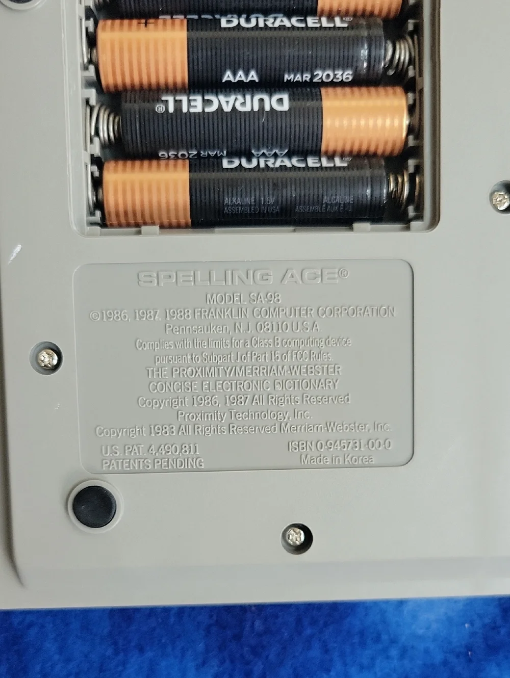 Franklin | Other | Vintage Franklin Computer Spelling Ace Sa98 From The ...